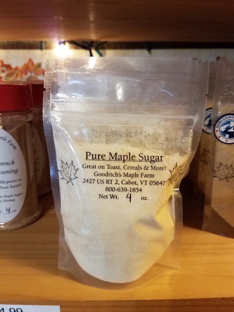 Granulated Maple Sugar 4 oz. Bag – Goodrich Maple